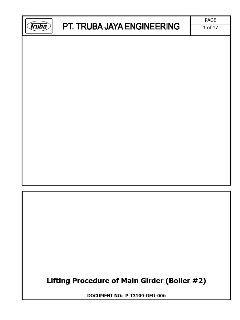 Lifting Procedure Girder of Boiler (New) | Download Free PDF | Crane ...