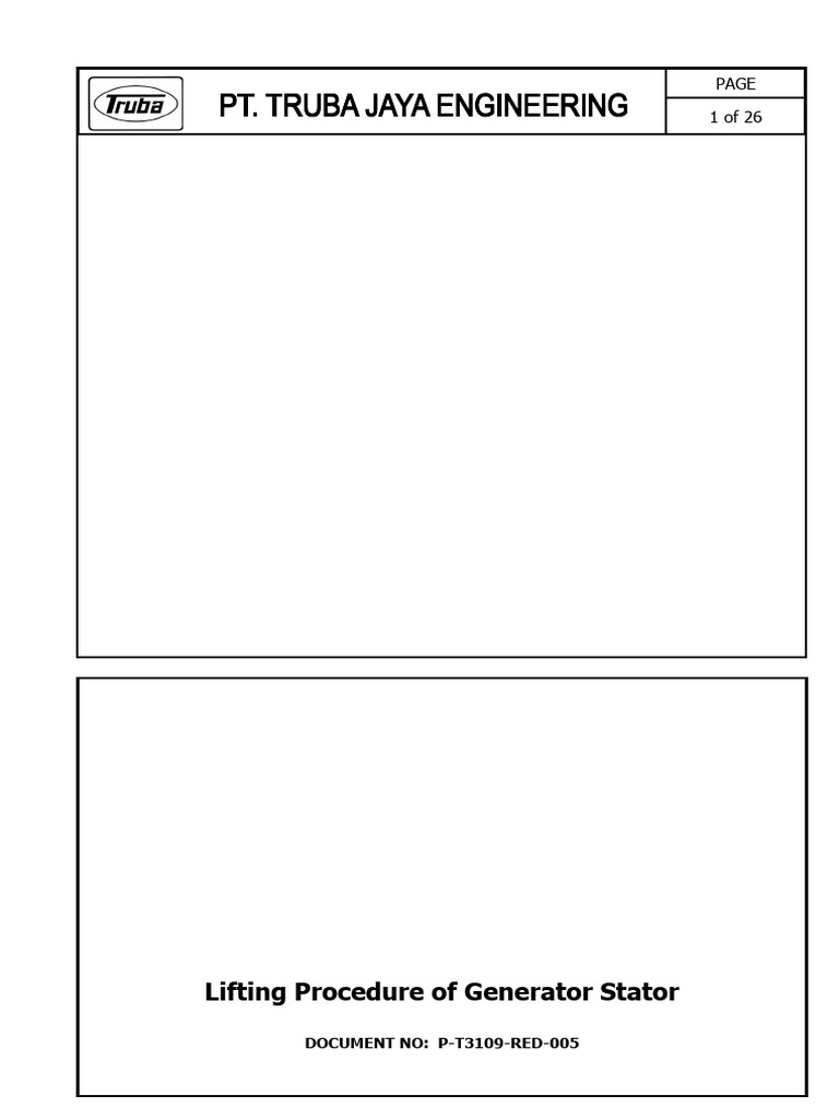 Lifting Procedure of Generator | PDF | Crane (Machine) | Mechanical ...