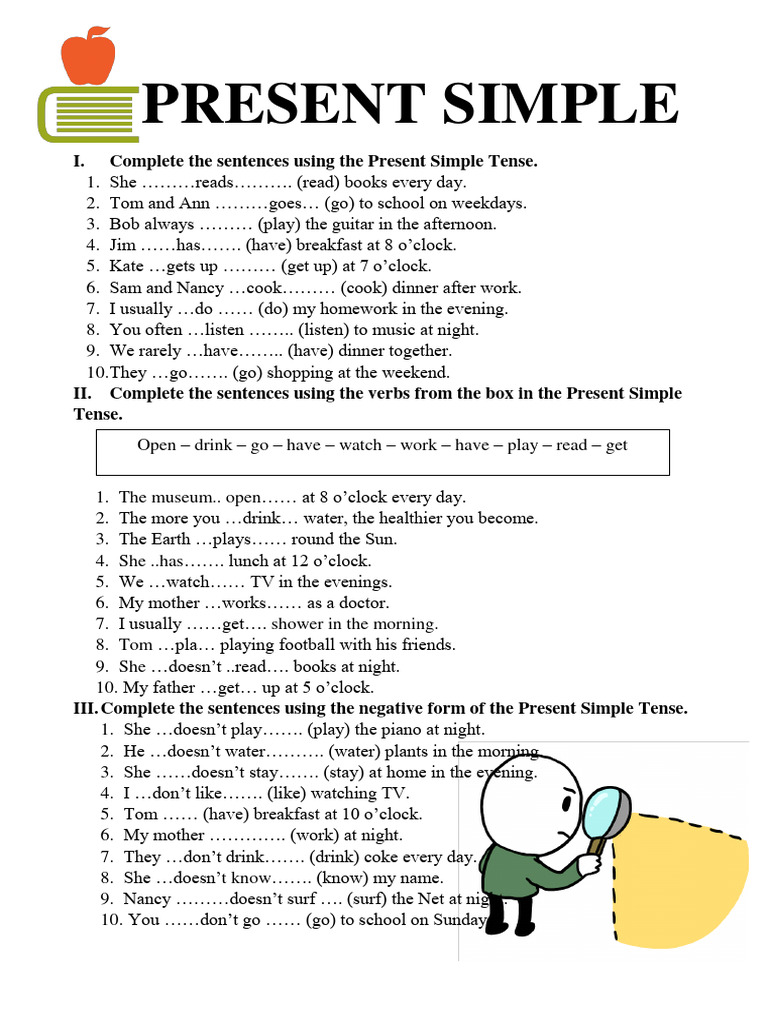 Present Simple 2 | PDF | Syntax | Languages