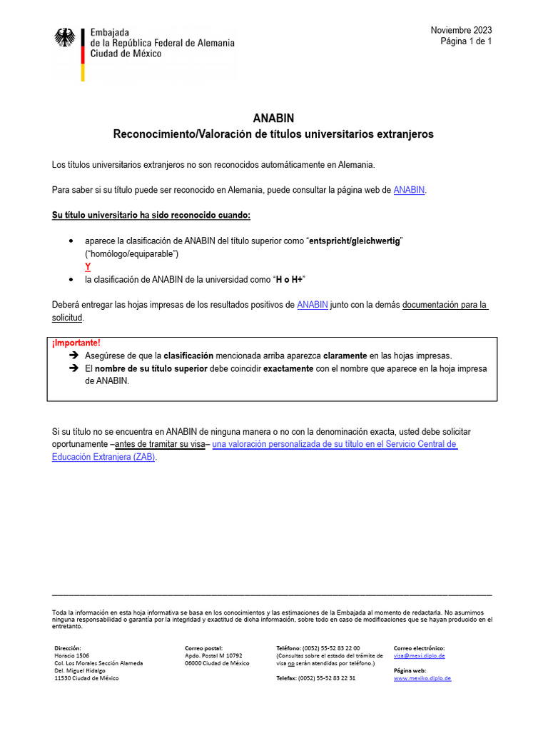 Anabin Data | PDF