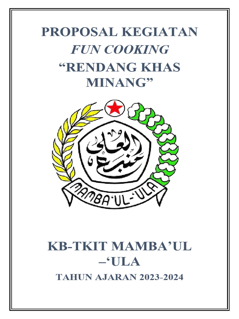 Proposal Fun Cooking | PDF