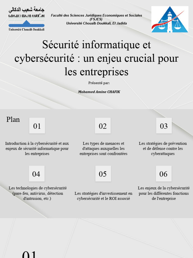 Cybersecurite Et Strategie de L'entreprise Mohamed Amine Chafik | PDF | Sécurité | Sécurité des ...