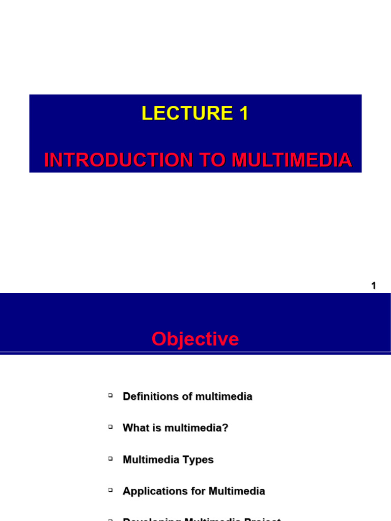 Lecture1 - Intro | PDF | Multimedia | Personal Computers