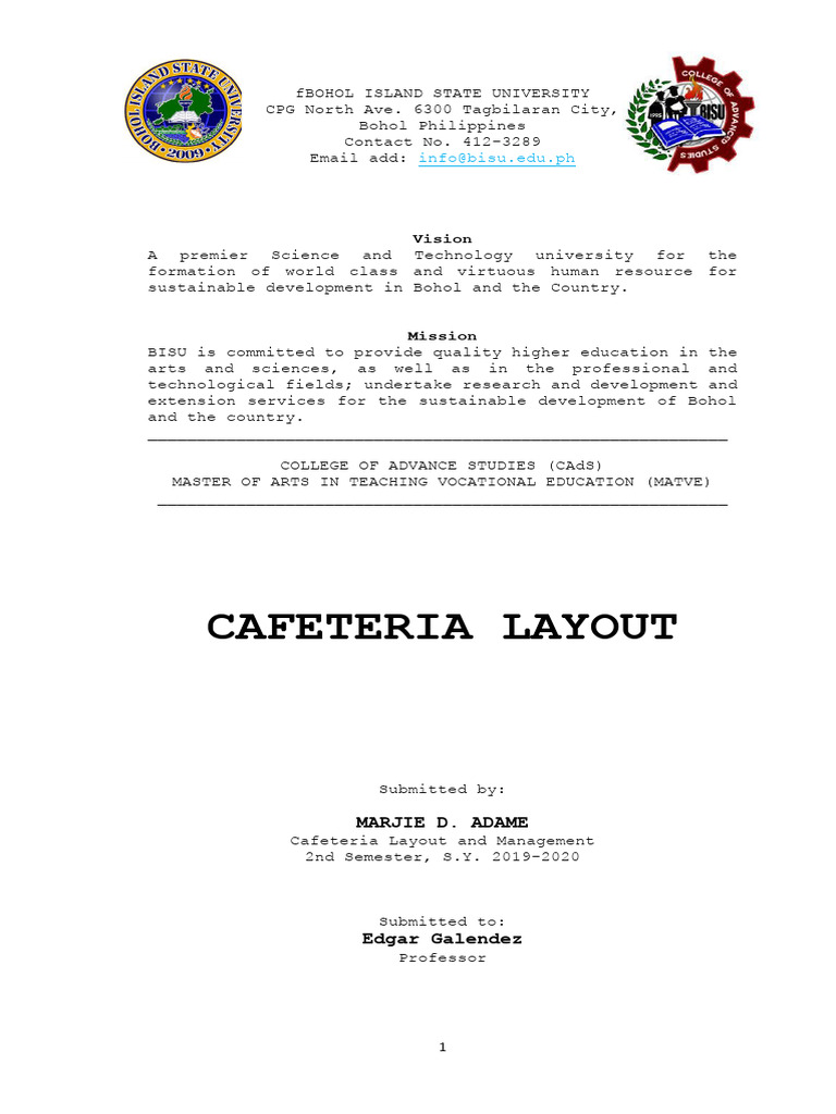 Cafeteria Layout and Management Project | PDF | Cafeteria | Kitchen