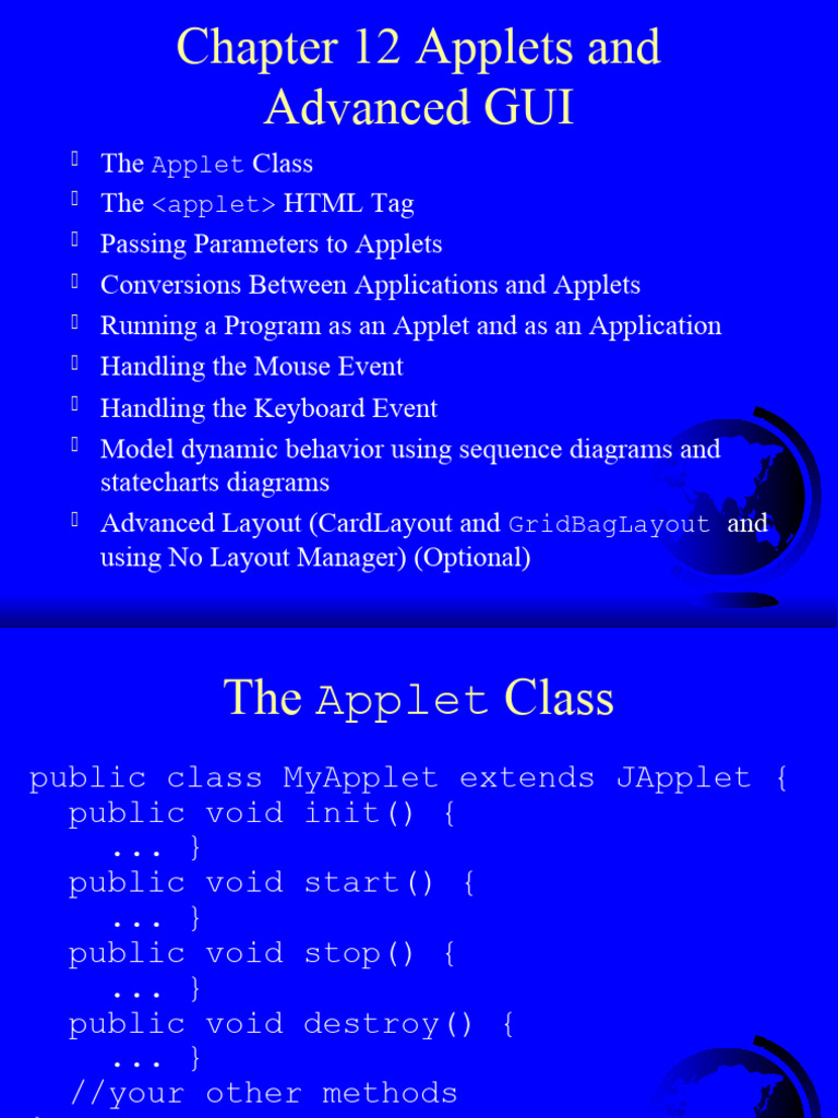 Applet GUI | PDF | Java (Programming Language) | Software