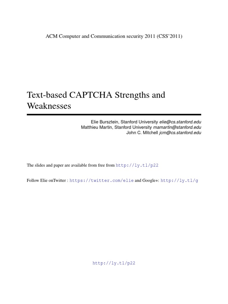 Text Based Captcha Strengths and Weaknesses | PDF | Support Vector ...