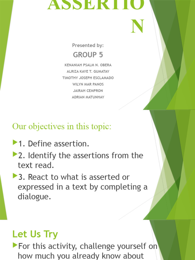 ASSERTION | PDF