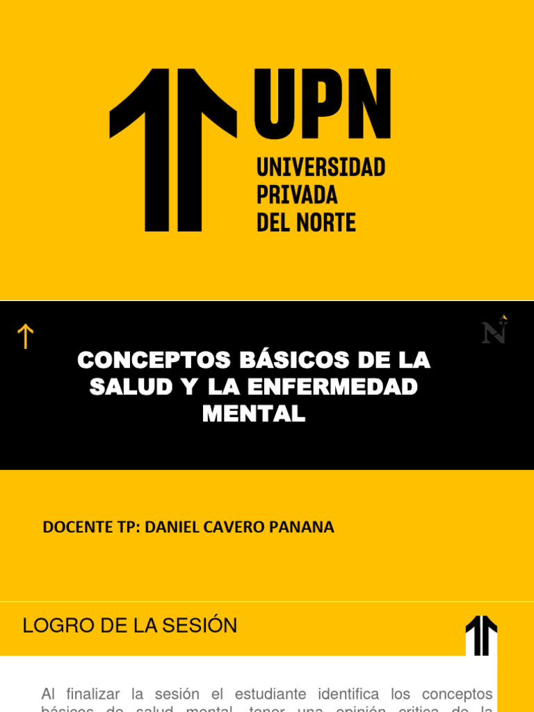 Clase Semana 01 - Conceptos Basicos de La Salud y Enfermedad Mental | PDF | Salud mental ...