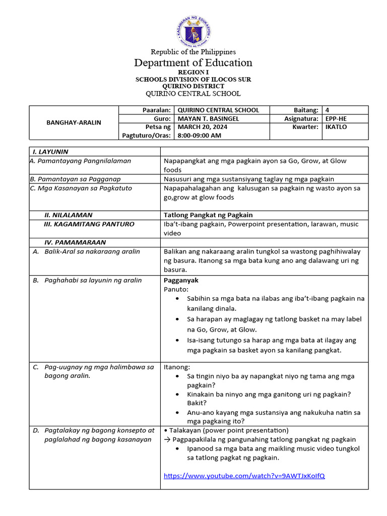 Epp Demo Lesson | PDF
