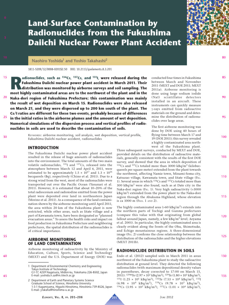Land Surface Contamination by 2012 | PDF | Radioactive Contamination ...