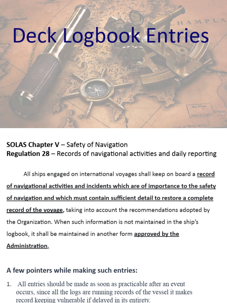Deck Logbook | PDF | Water Transport | Ships