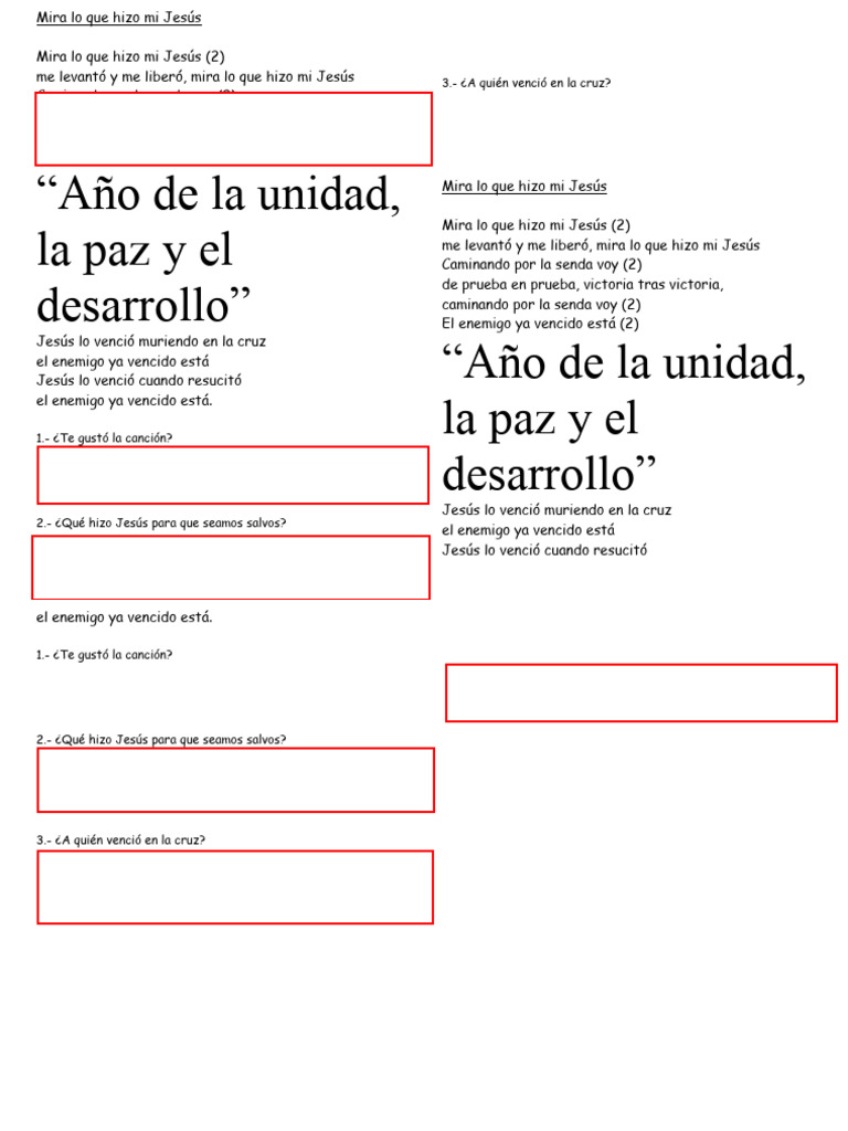 Mira Lo Que Hizo Mi Jesús CANCIÓN FICHA | PDF