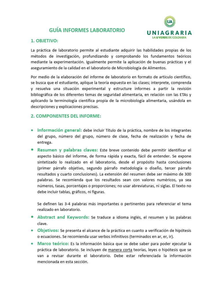 Guia Informe Laboratorio | PDF | Laboratorios | Teoría