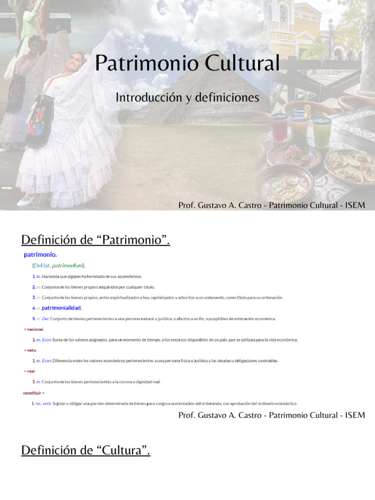 Patrimonio Cultural. | PDF | Bienes (Ley) | Patrimonio cultural