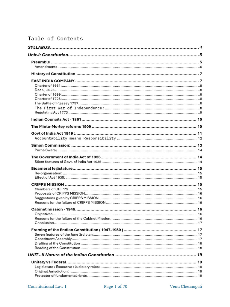 Constitutional Law 1 ALC Notes | PDF | All India Muslim League ...