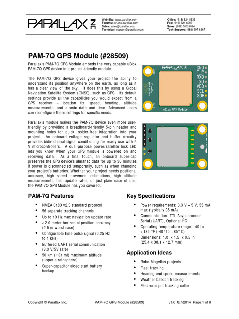 Pam 7q Gps Module Product Guide v10 1 | PDF | Global Positioning System ...