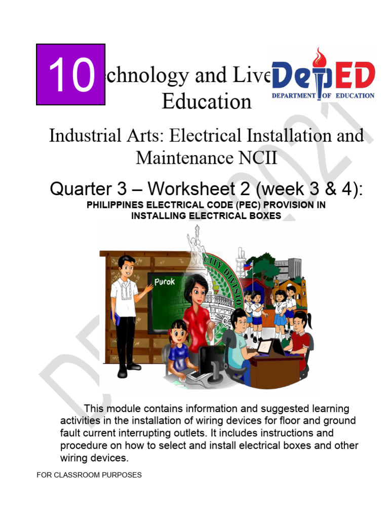 TLE 10 Worksheet Q3 Wk34notes | PDF | Electrical Wiring | Drywall
