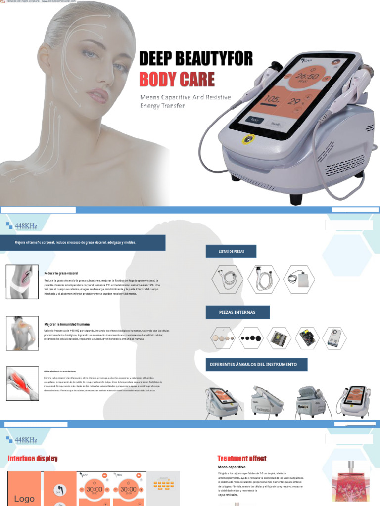 448K Tecar Machine | PDF | Tejido adiposo | Termorregulación