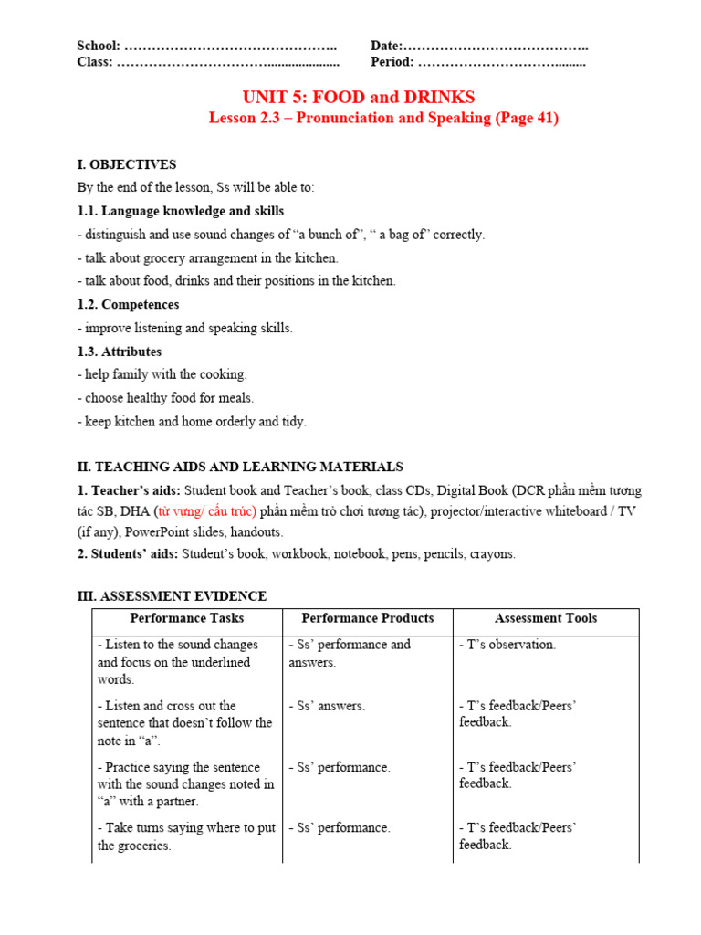 UNIT 5 - LESSON 2 - PART 3 - Pronunciation and Speaking | PDF | Human Communication | Learning