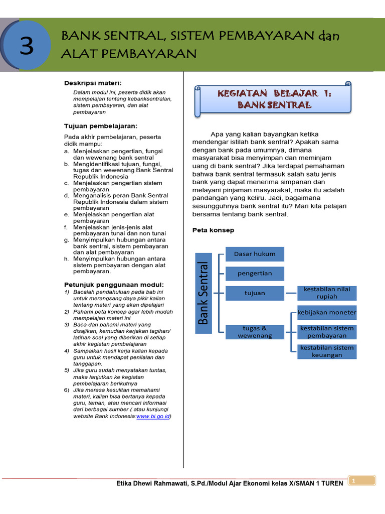 Tugas dan Wewenang Bank Sentral | PDF