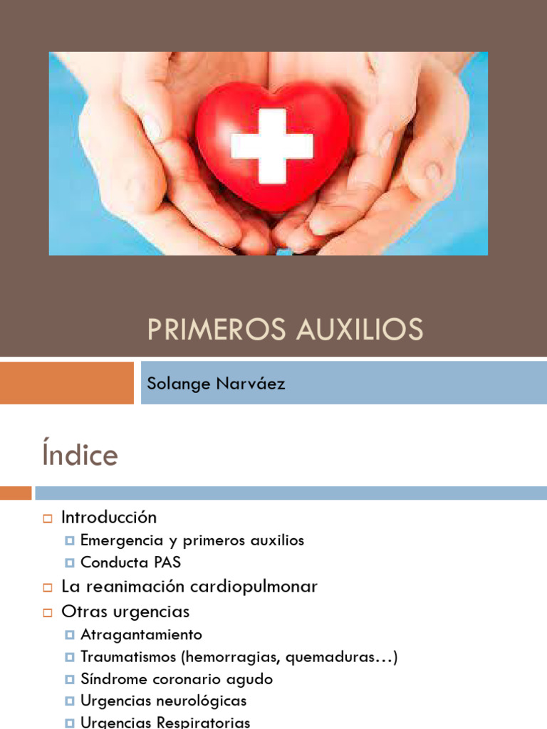 PRIMEROS AUXILIOS S | PDF | Reanimación cardiopulmonar | Primeros auxilios
