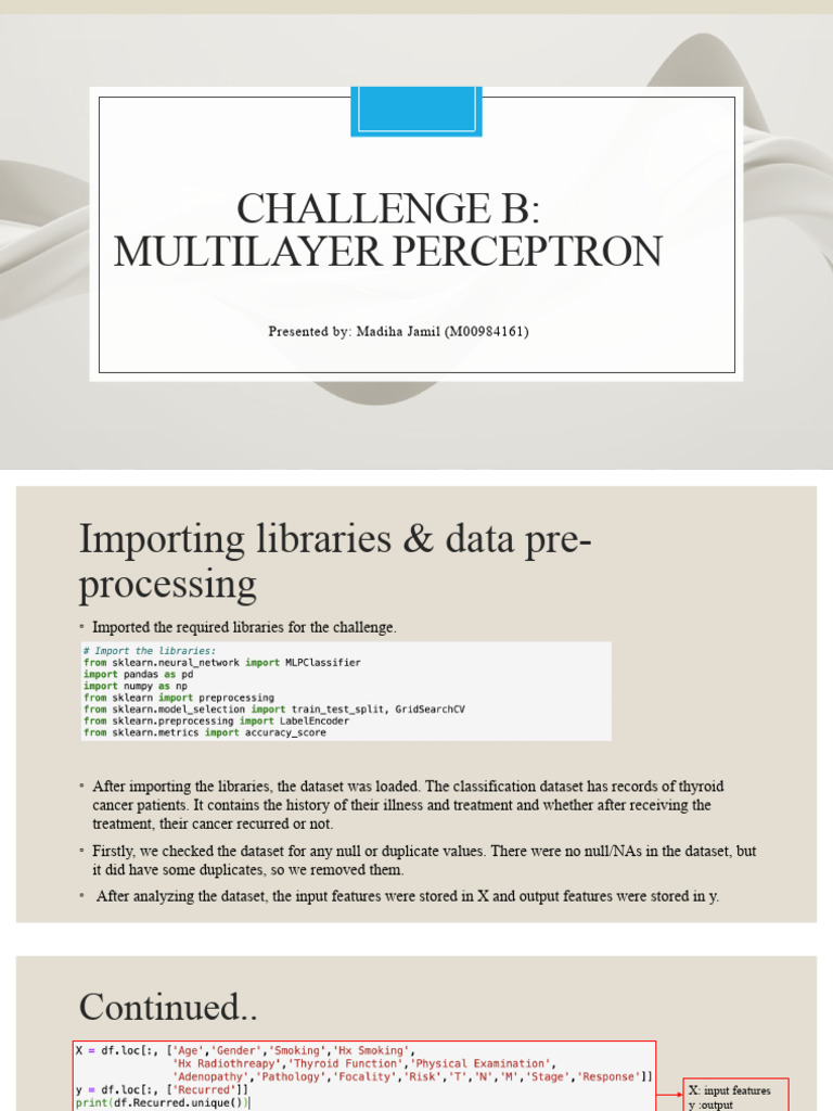 MLP Hyperparameter Tuning for Cancer Data | PDF | Cognitive Science | Algorithms