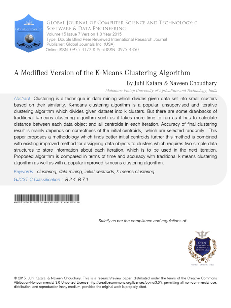 1 A Modified Version | Download Free PDF | Cluster Analysis ...