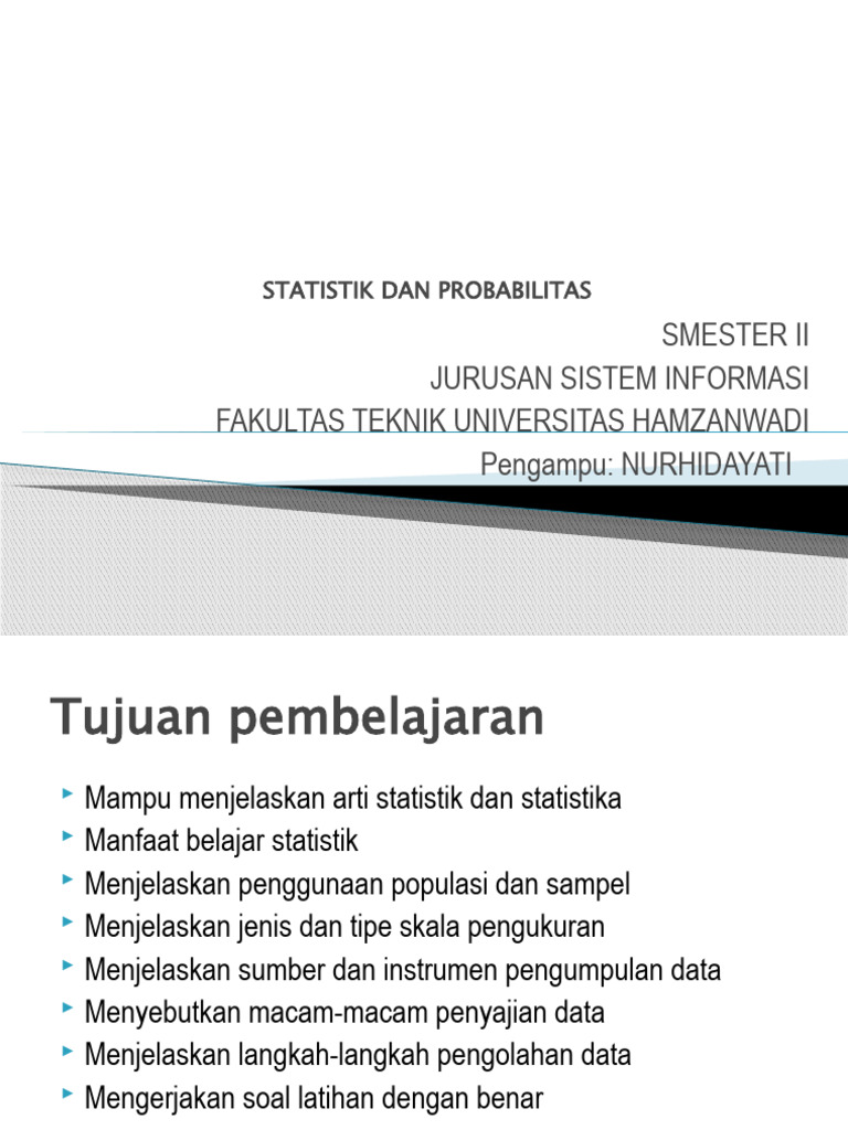 Pengantar Statistik | PDF