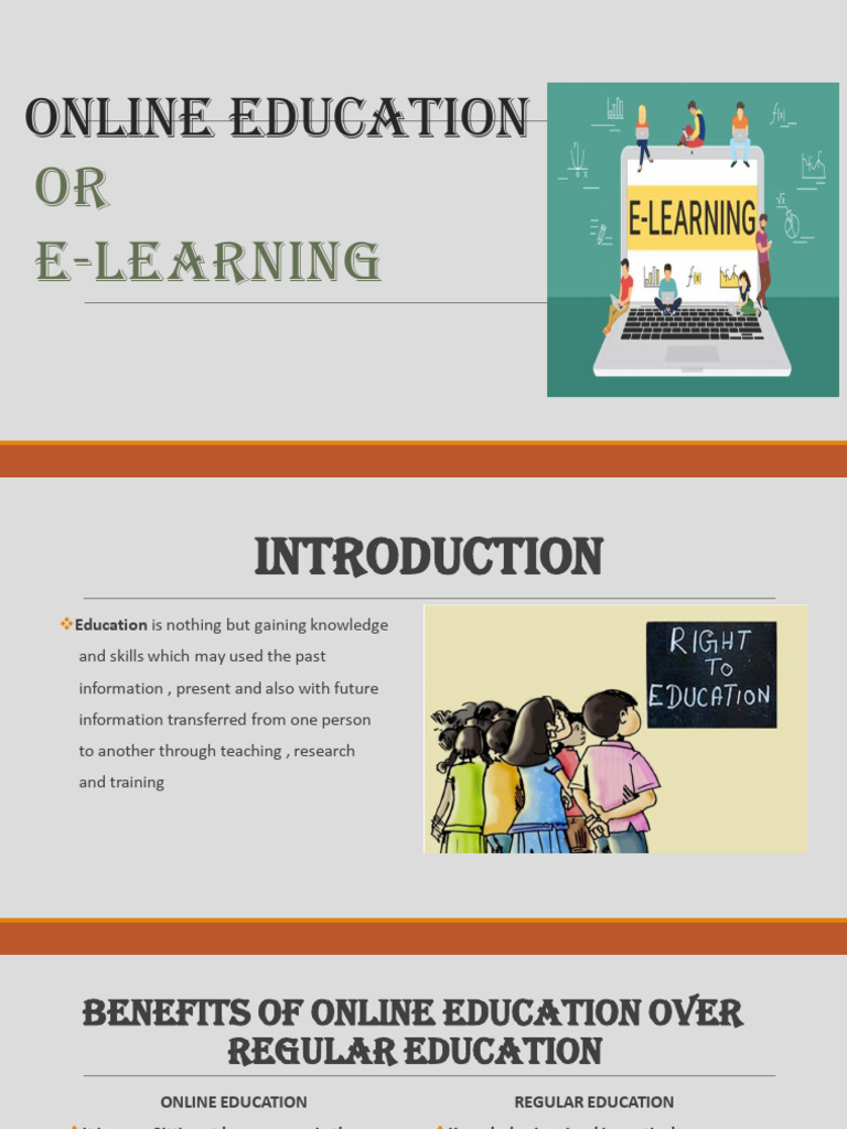 ONLINE EDUCATION Presentation PDF | PDF