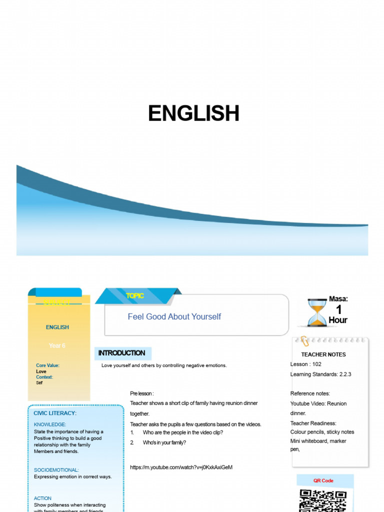BI - Love Year 6 | PDF | Teachers | Emotions