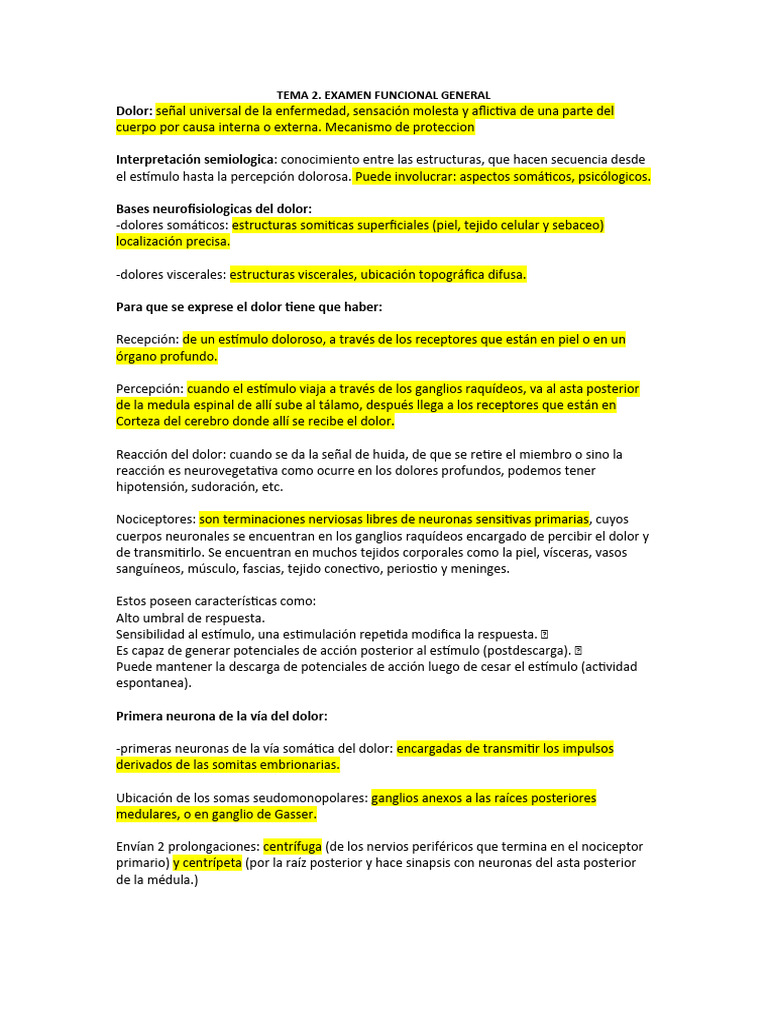 Examen Practico de Semio 1. | PDF | Dolor de cabeza | Migraña