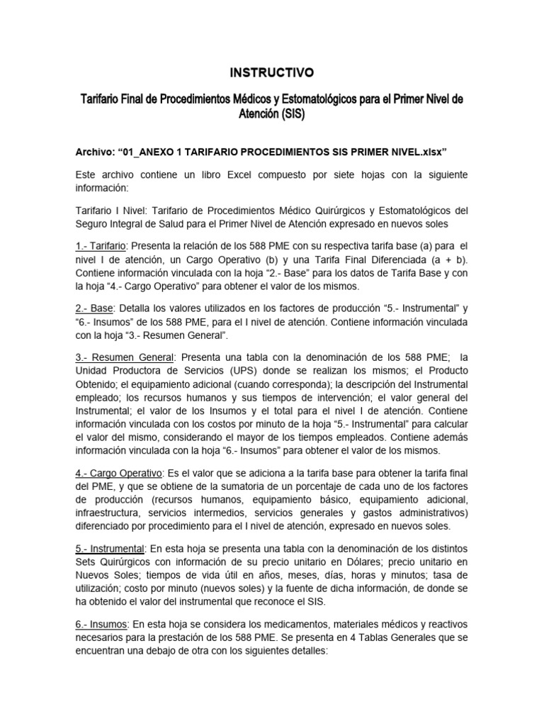 03 - Instructivo de Anexos | Descargar gratis PDF | Medicamentos con receta