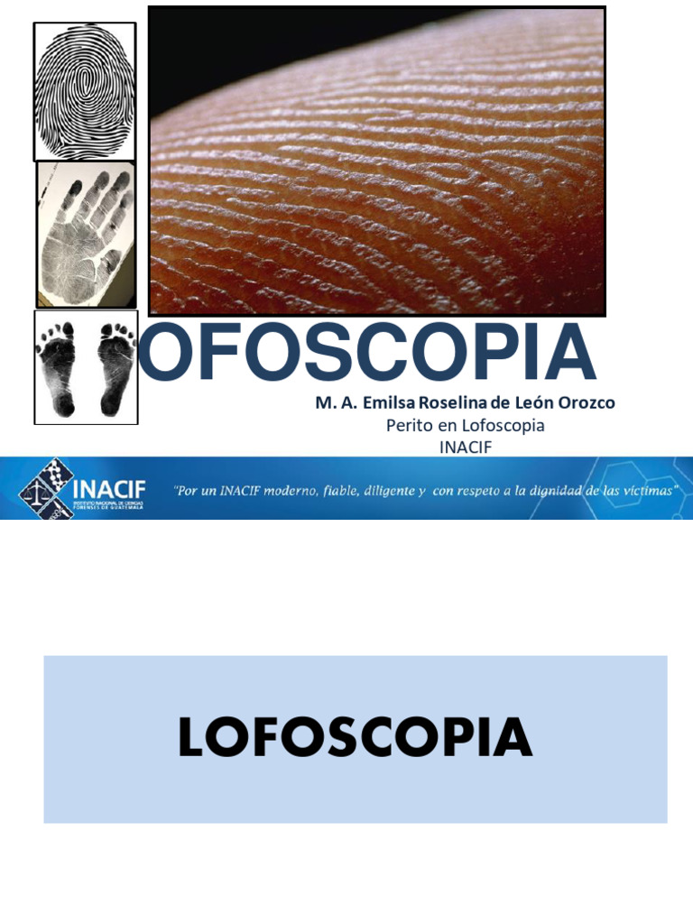 Lofoscopia Capacitación MP Agosto 2020 | PDF | Huella dactilar | Biometría