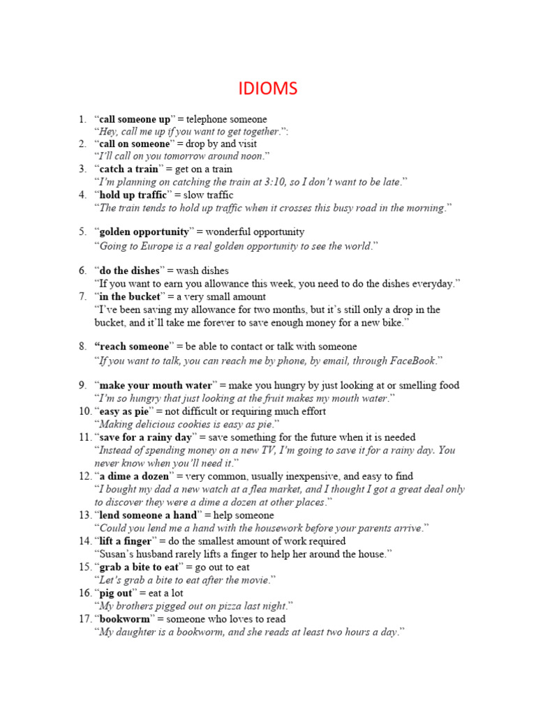 IDIOMS | PDF