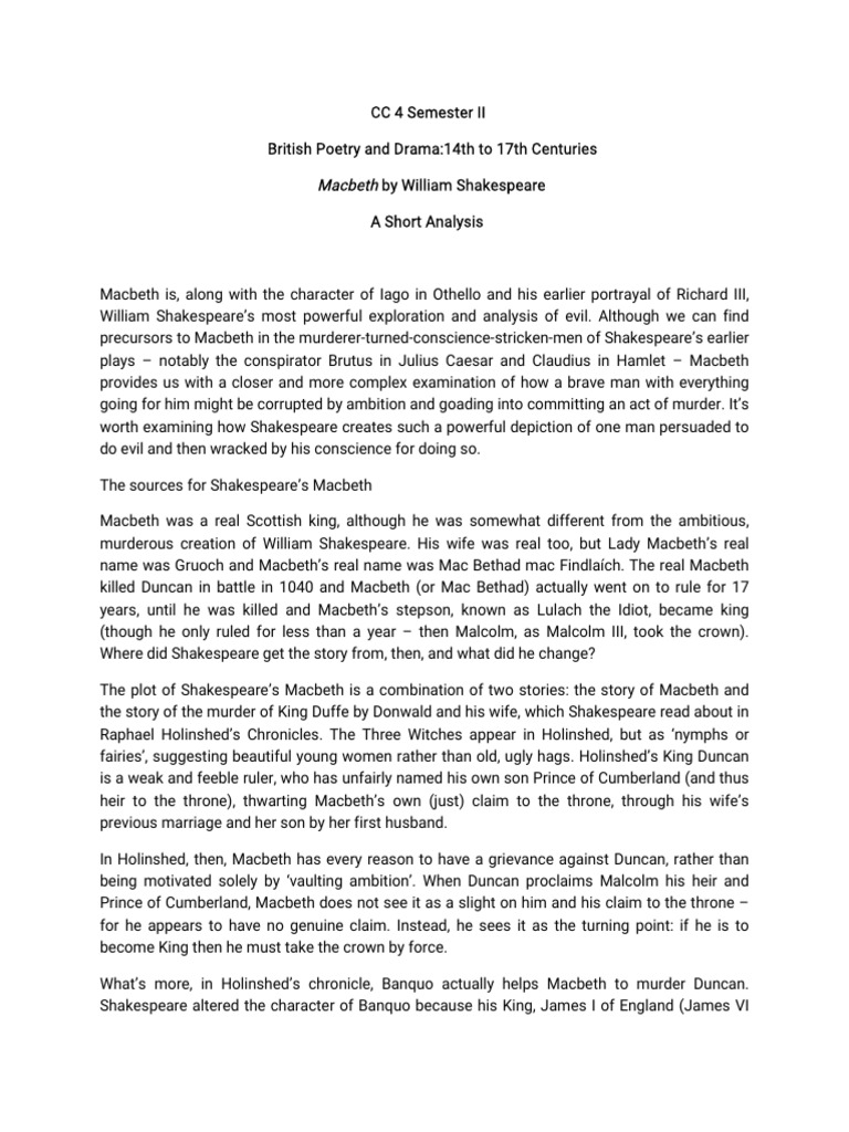 Shakespeare | PDF | Macbeth
