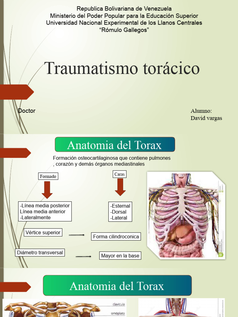 Clasificación del Traumatismo Torácico | PDF | Medicina CLINICA ...