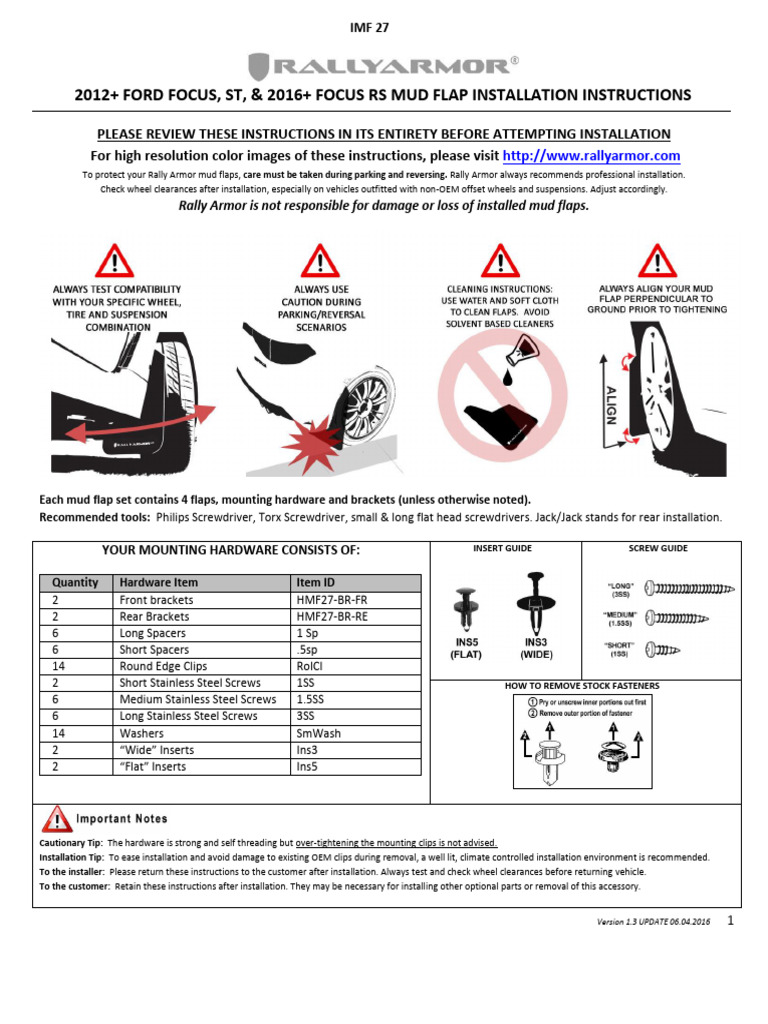 Ford - Focus ST - Parts Catalogue - 2012 - 2016 | PDF | Screw | Vehicles