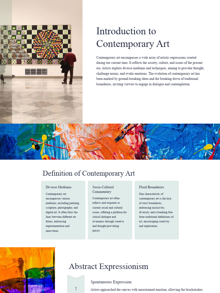 Introduction To Contemporary Art | PDF | Contemporary Art | The Arts