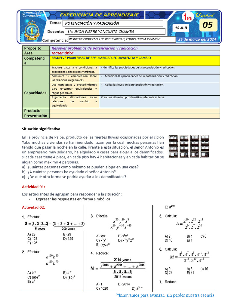 Ea Algebra 05 - 2 Ano | PDF | Matemáticas