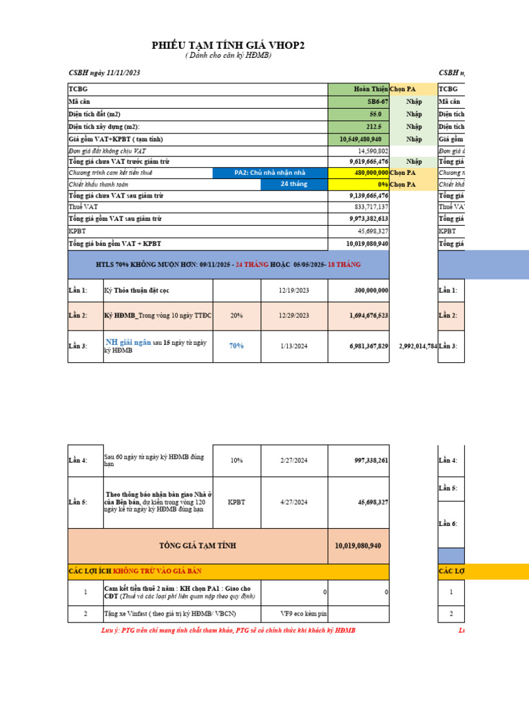 PTG Ocp2 Và OCP3 Mới Nhất 16-1-2024 | PDF