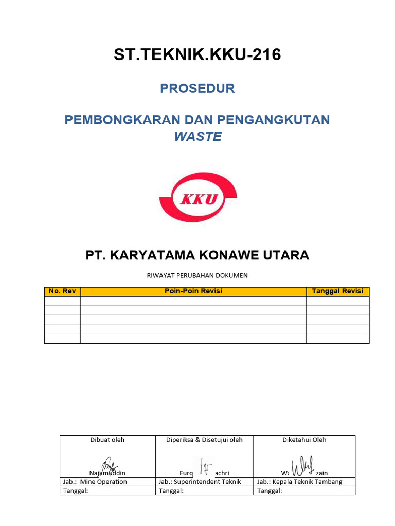 ST - Kku.teknik-216 - Pembongkaran Dan Pengangkutan Waste | PDF