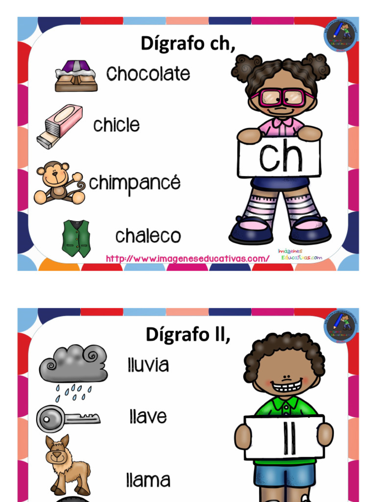 Afiche Digrafos LL, RR, Qu, Gu, CH | PDF