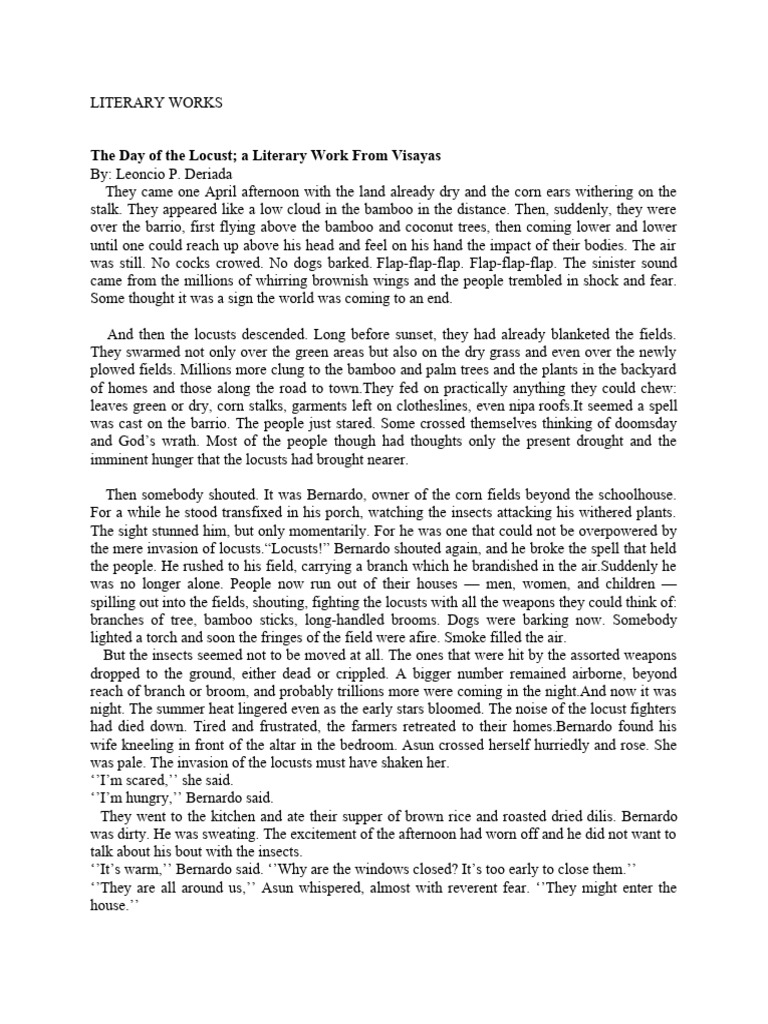 The Day of the Locusts: A Barrio Tale | PDF