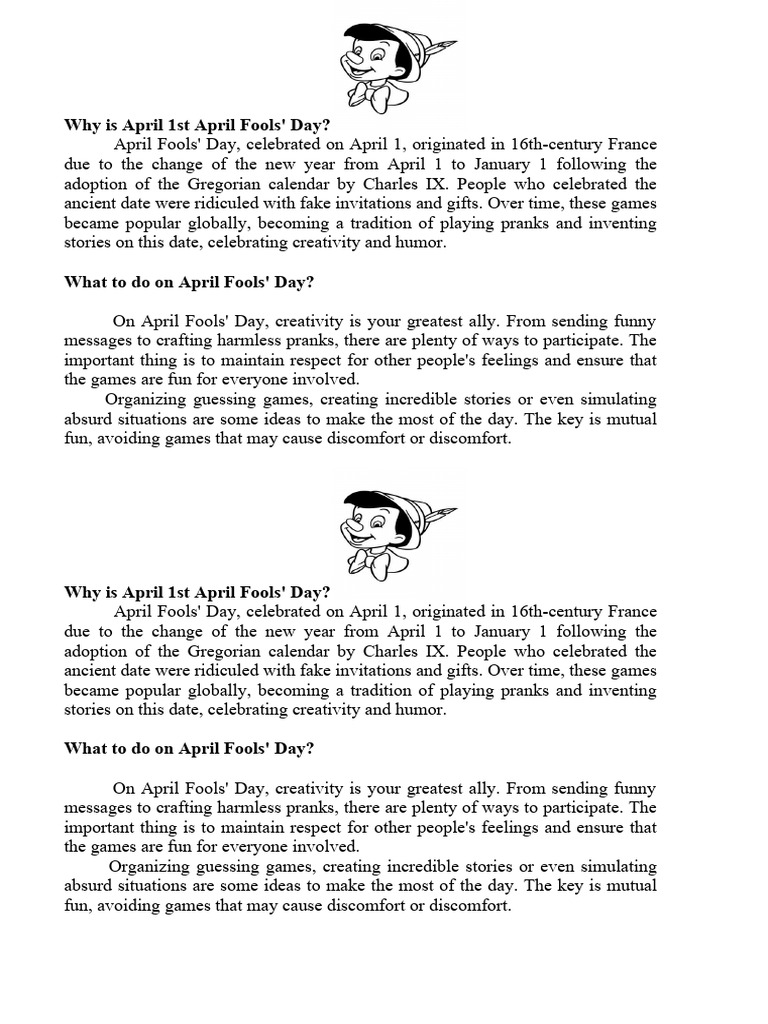 April's Fool Day | PDF | Humour | Jokes