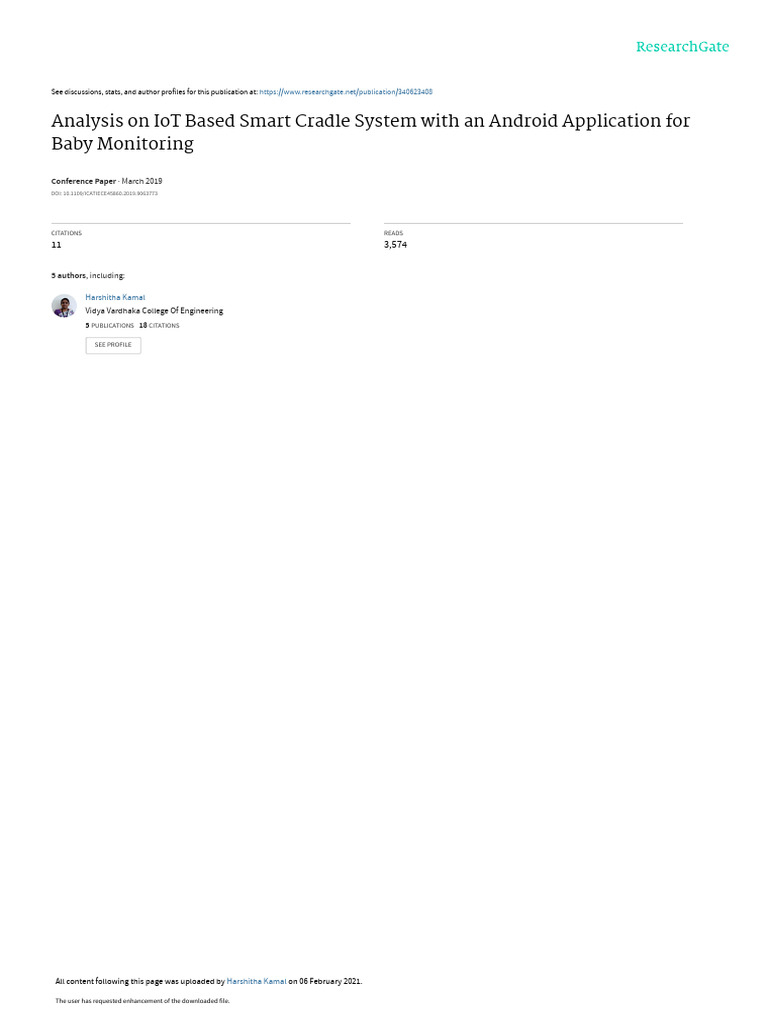 Analysis On Iot Based Smart Cradle System With An Android Application ...