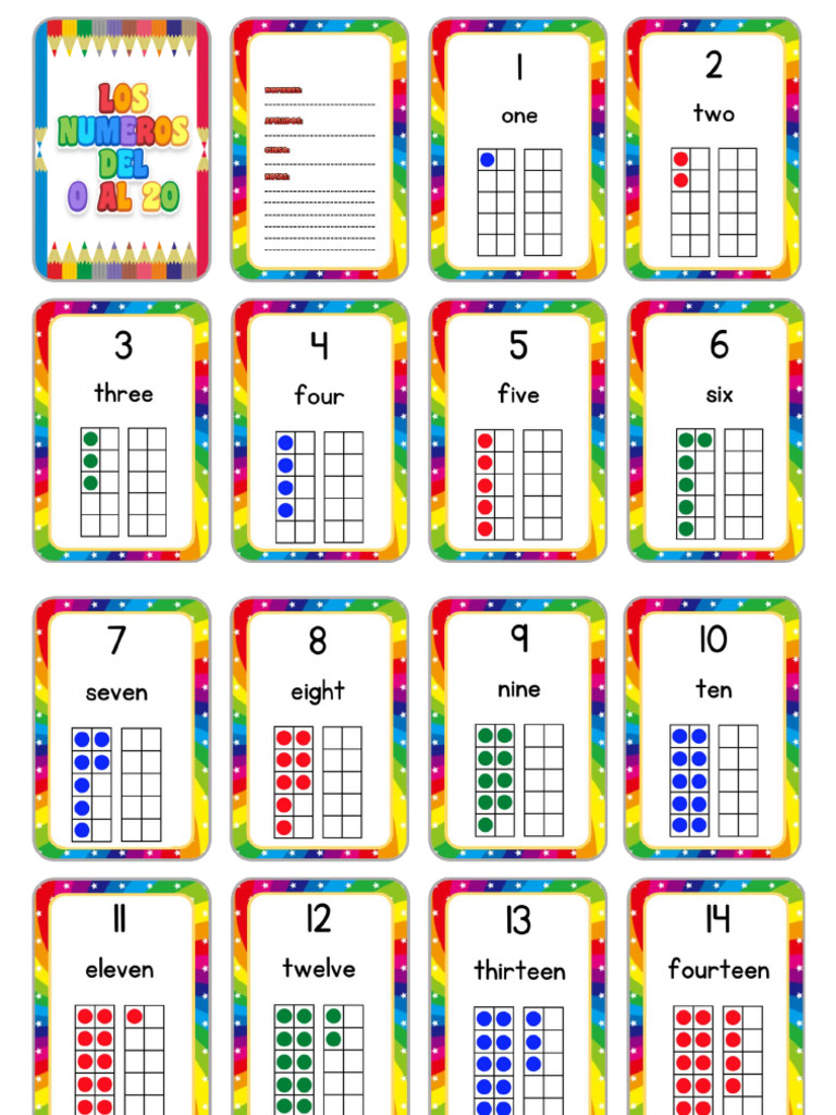 Los Numeros Del 0 Al 20 | PDF
