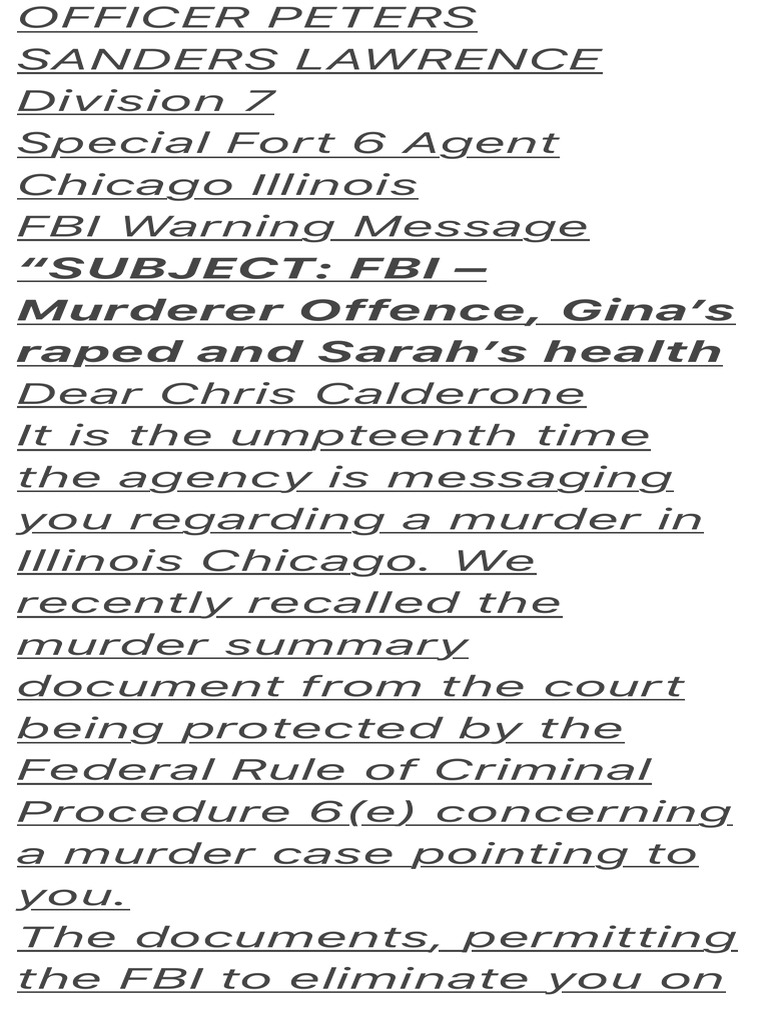 Officer Peters Sanders Lawrence | PDF