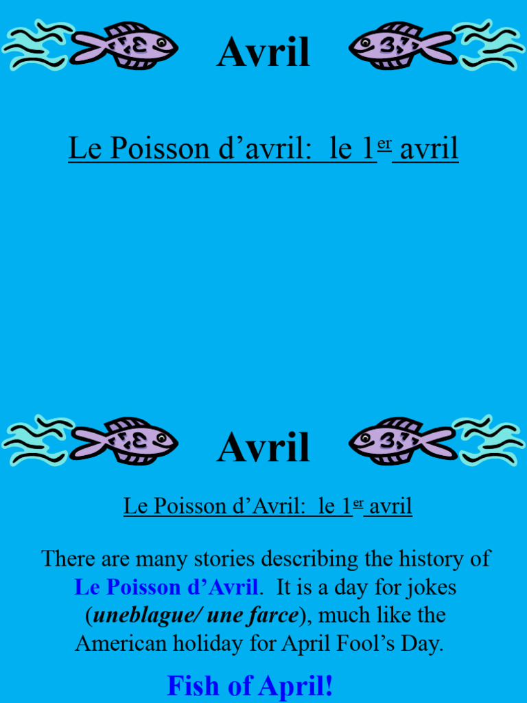 Blagues et traditions du Poisson d'avril | PDF