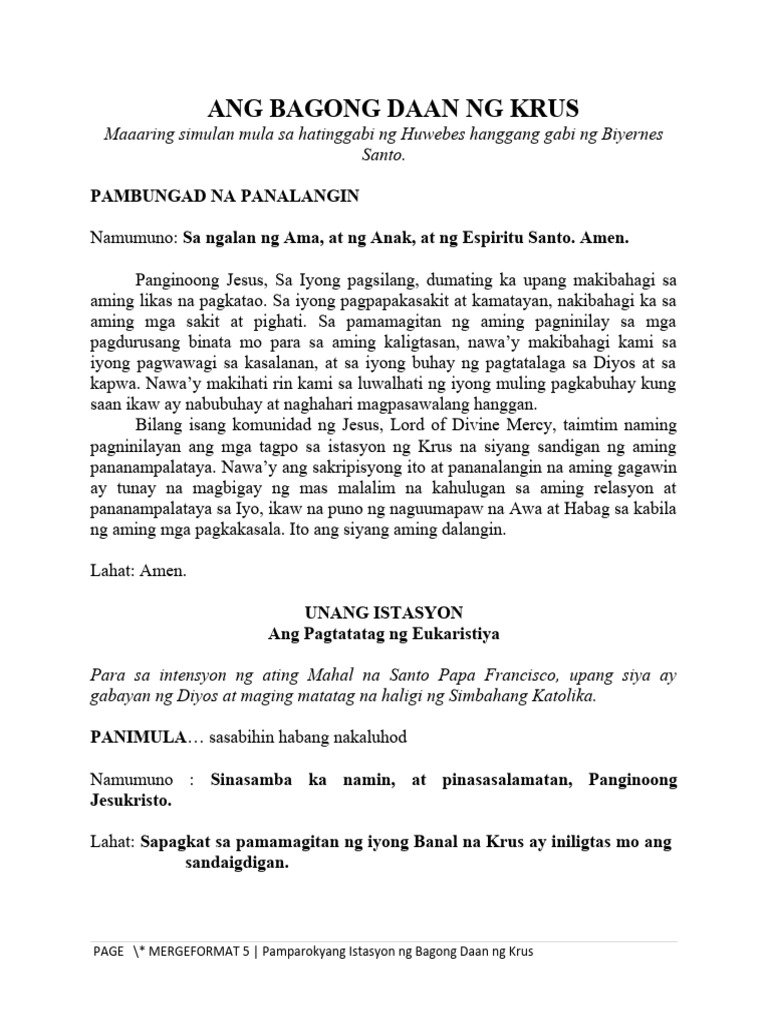 Ang Bagong Daan NG Krus | PDF