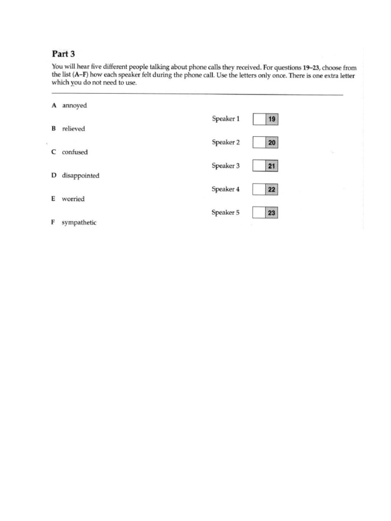 B2 First Listening Parts 3 and 4 Sample Papers (FCE Test Builder Test 1 ...
